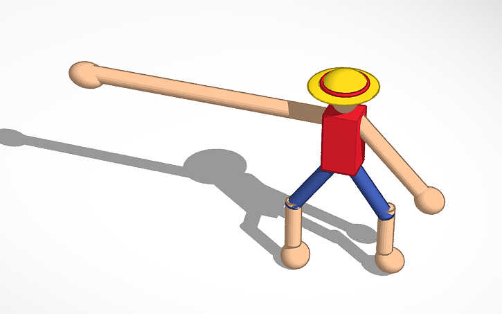 3D design luffy - Tinkercad