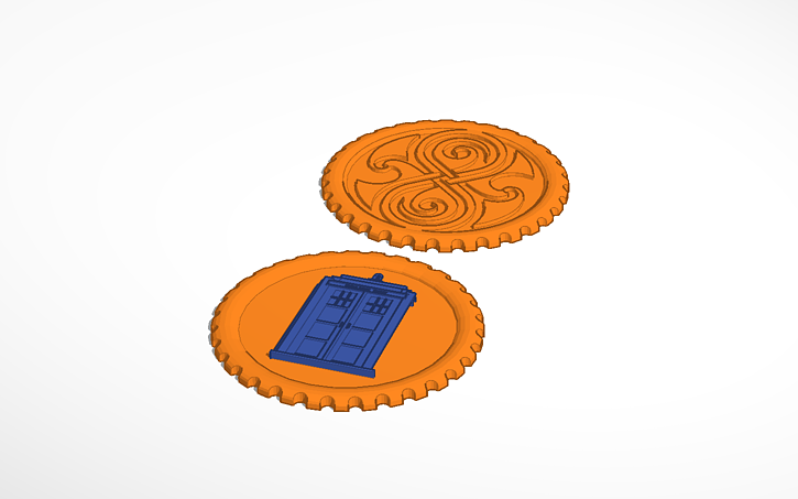 3D design Doctor Who Token - Tinkercad