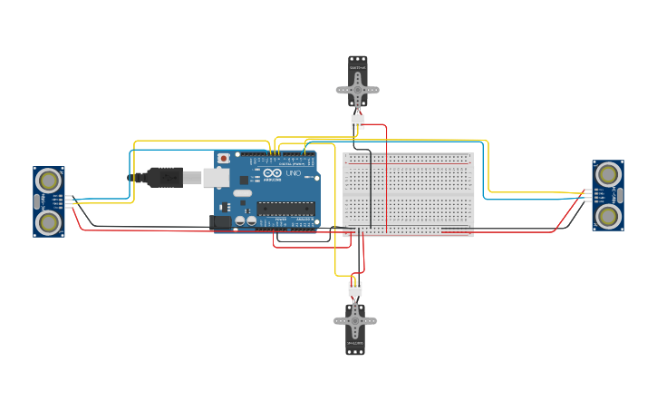 Circuit Design Sumo Robot Tinkercad 0313