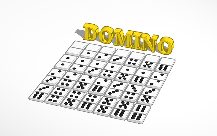 3D design DOMINO - Tinkercad