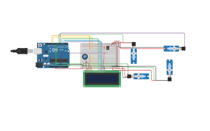 Circuit Design Actividad 1 Activación De Servomotores Tinkercad