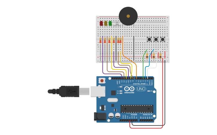 Circuit design Arduino - Tinkercad