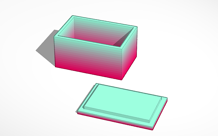 3D design Pink to Teal Jewelry Box - Tinkercad