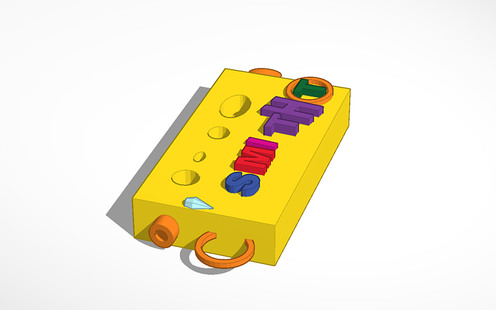 3D design flute chain - Tinkercad