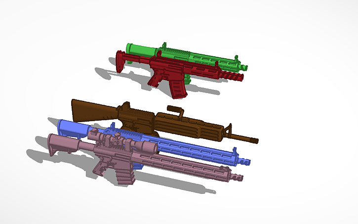 3D design AR GUNS - Tinkercad