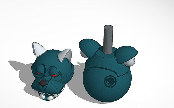 3D design Case: Animatronics-Cat Part: Torso + Head - Tinkercad