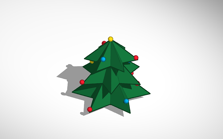 3D design christmas tree - Tinkercad