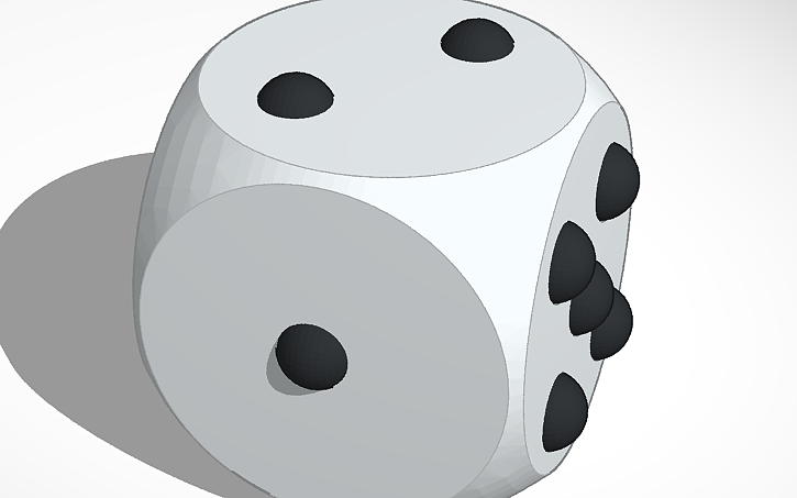 3D design dado - Tinkercad