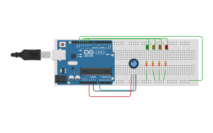 Circuit Design Potenciometro Con Leds Tinkercad