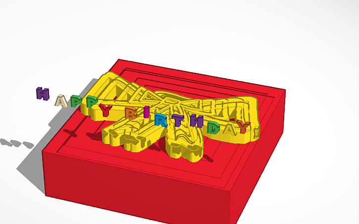 3D design Happy Birthday! | Tinkercad