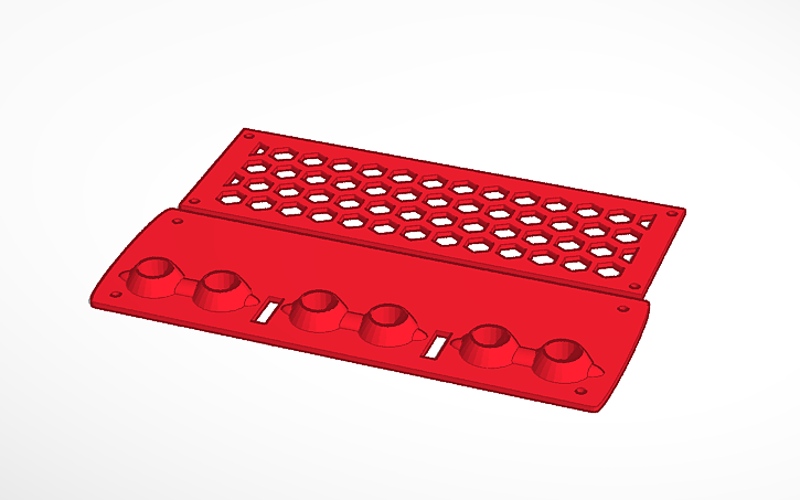 3d Design 6 Digit Numitron Iv 9 Top And Bottom Tinkercad 