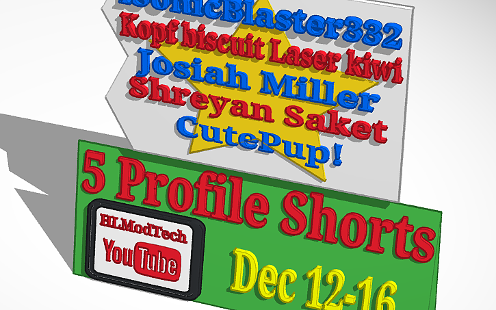 3D design Profiile Shorts Dec 12-16 - Tinkercad