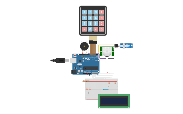 Circuit design FINAL WORKING CODE | Tinkercad