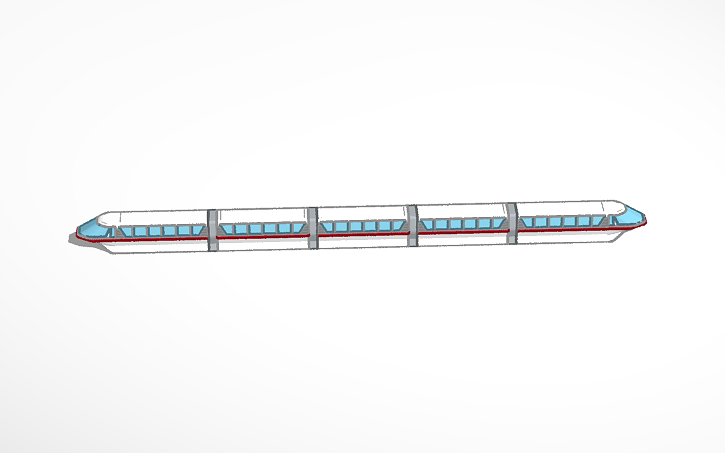 3D design Disney World Monorail Red | Tinkercad
