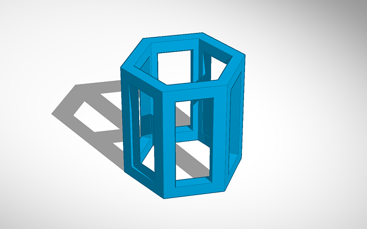 3D design Hollow Hexagonal Prism - Tinkercad