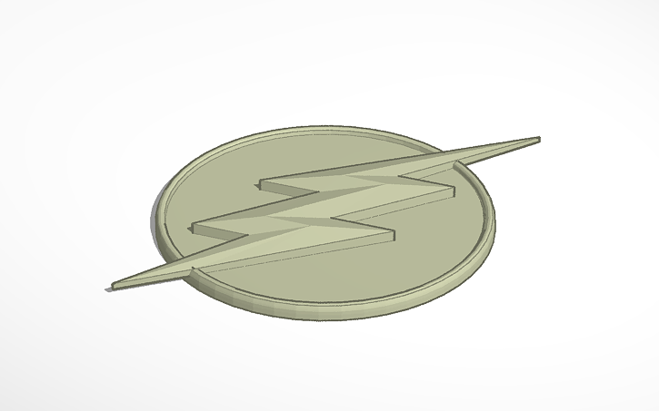 3D design The Flash Logo - Tinkercad