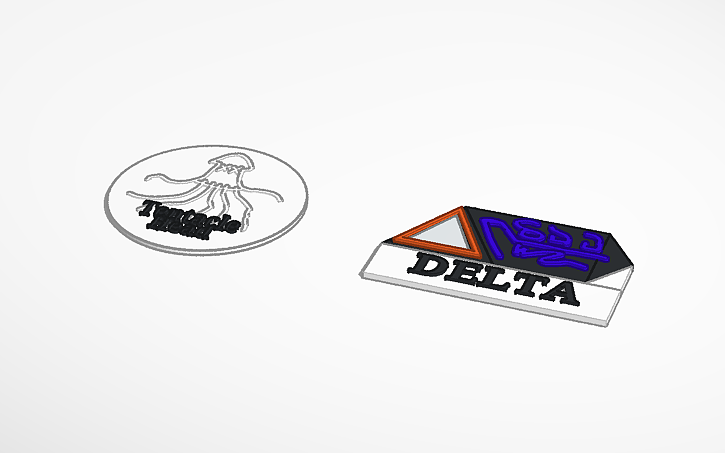 3D design delta tag - Tinkercad