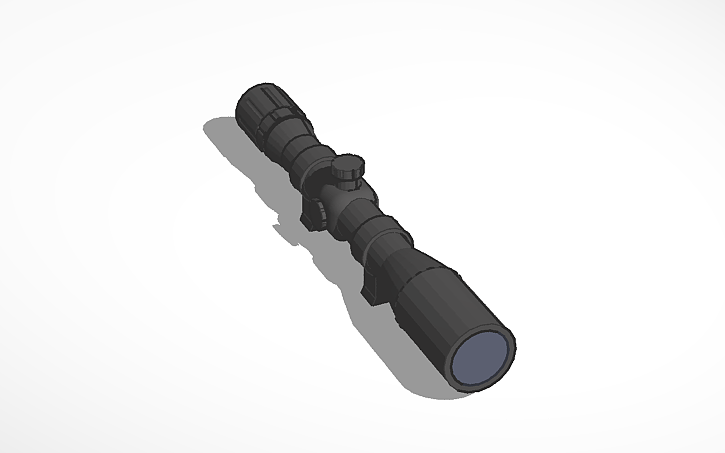 3D design precision sniper scope - Tinkercad