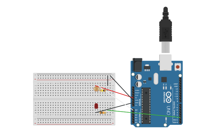 Circuit design Optical(rotary) encoder - Tinkercad