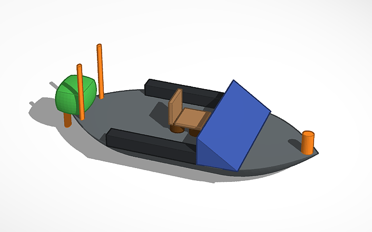 3D design Second fishing boat | Tinkercad