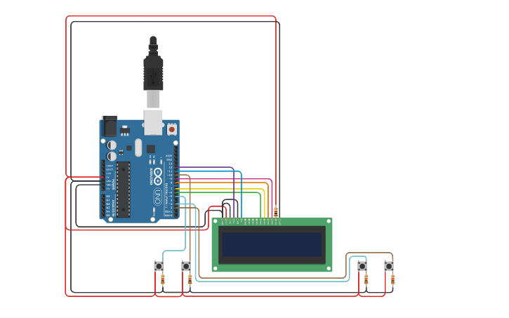 Circuit design Ping Pong Game - Tinkercad