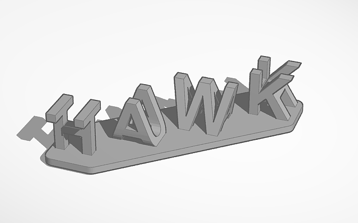 3D design Hawk Tuah Text Sign - Tinkercad