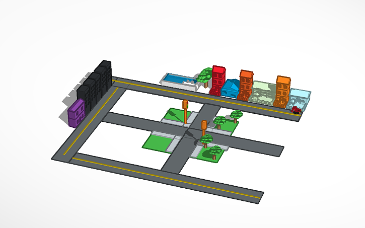 3D design ciudad... - Tinkercad