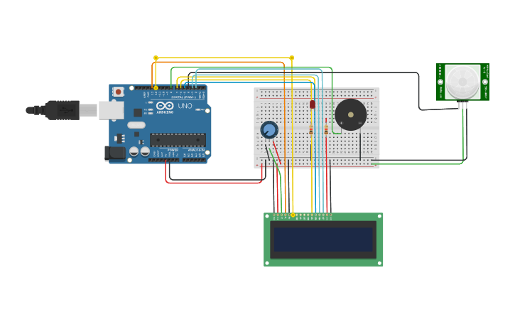 Circuit design Theft Alam - Tinkercad