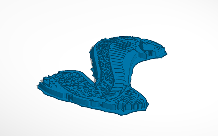 3D design cool cobra sign - Tinkercad