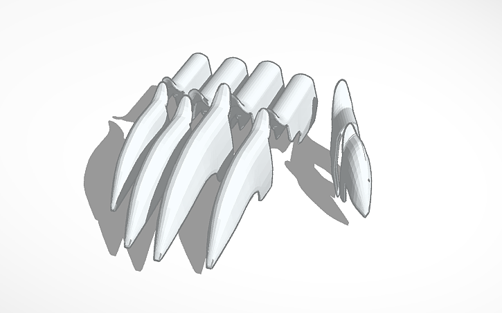 3D design sonic and the black knight gauntlet V. 2.0 (fingers) - Tinkercad