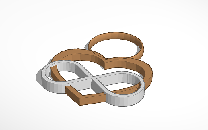 3D design INFINITY HEART NECKLACE - Tinkercad