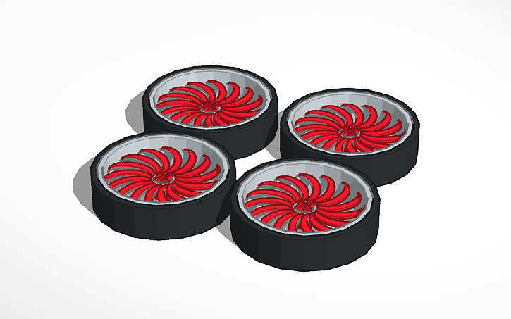 3D design truck rims - Tinkercad