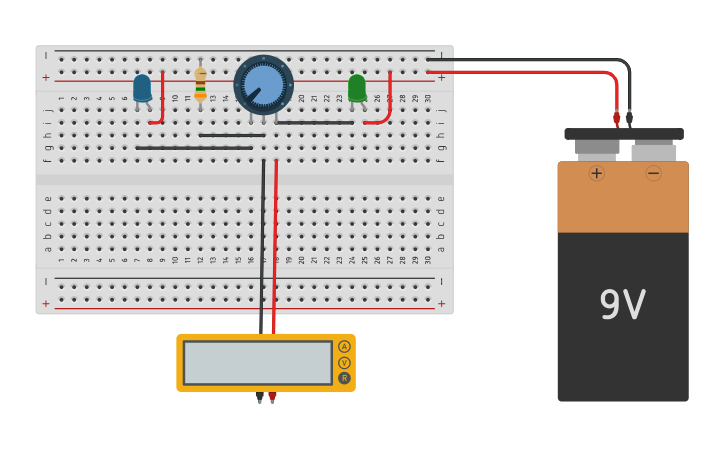 Circuit design Potenciômetro | Tinkercad