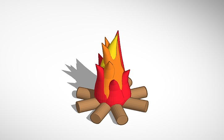 3D design Camp Fire - Tinkercad
