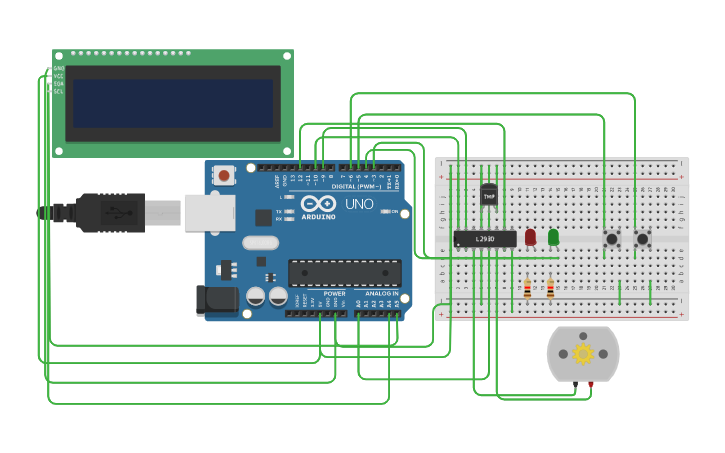 Circuit design temp reading project - Tinkercad
