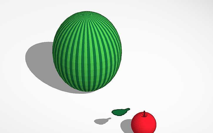 3D design fruits - Tinkercad