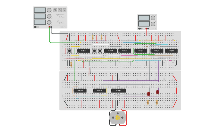 Circuit design Laboratorio 7 ejercicio 2 | Tinkercad