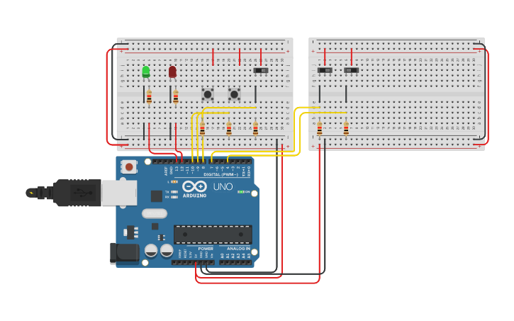 Circuit design garage poort | Tinkercad