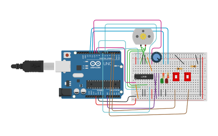 Circuit design Tarea 1 Microcontroladores - Tinkercad