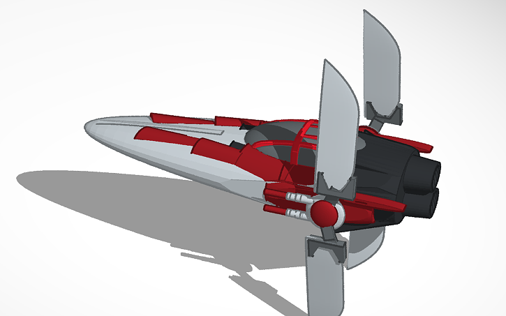 3D design star wars V-Wing - Tinkercad