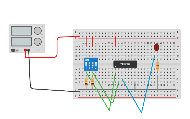 Circuit design exp_1.1 - Tinkercad