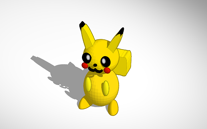 3D design Pikachu - Tinkercad