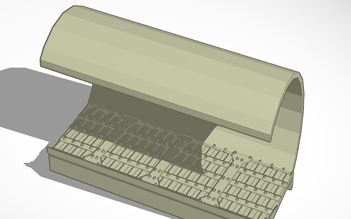 3D design 100mm Tunnel 5deg angles - Tinkercad