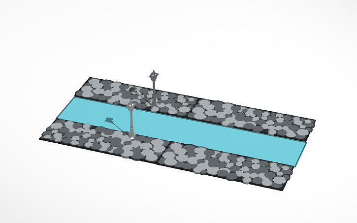 3D design river - Tinkercad