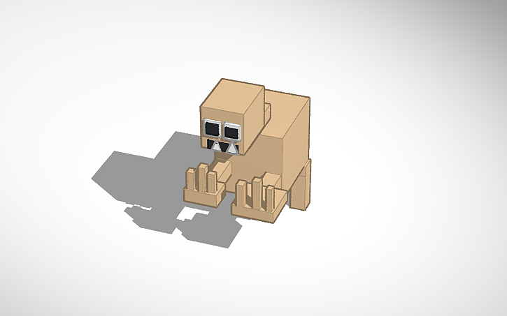 3D design Minecraft version of a T-Rex | Tinkercad