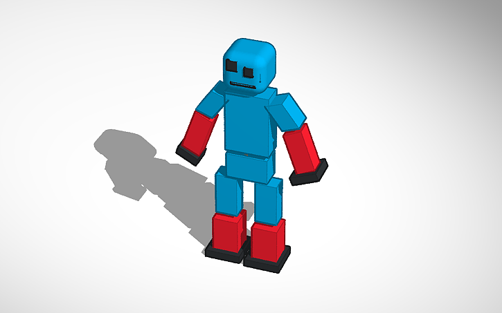 3D design stikbot multicolored 4 - Tinkercad