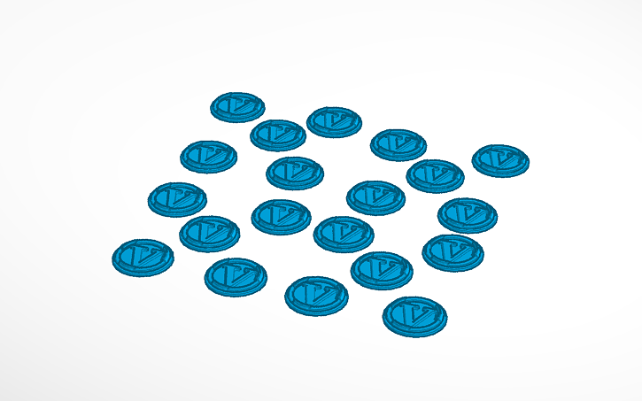 3D design V-Buck - Tinkercad