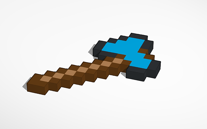 3D design Minecraft Axe - Tinkercad