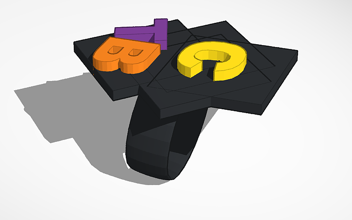 3D design TCB ring - Tinkercad