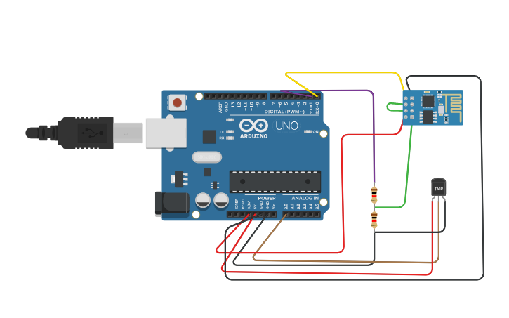 Circuit Design Copy Of Thingspeak Cloud Based Temp Sensor Tinkercad